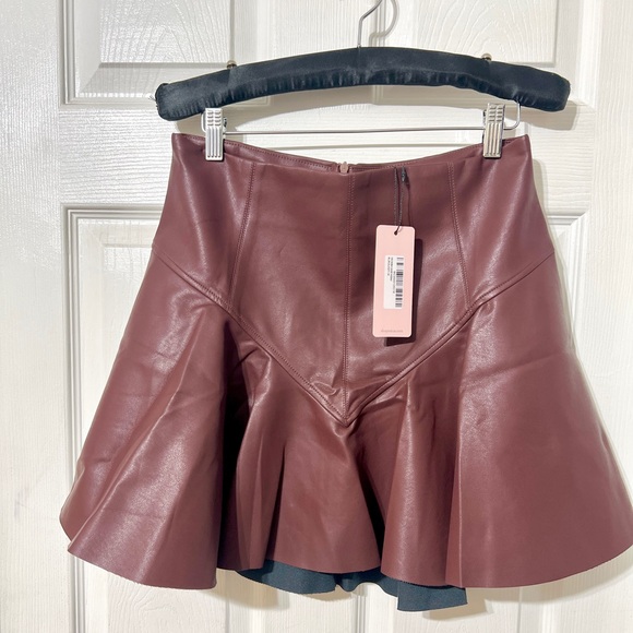 Micas | Skirts | Micas Basic Faux Leather Pleated Mini Skirt | Poshmark